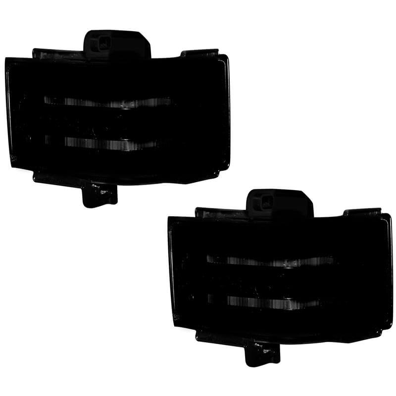 Ford 2017-2019 Recon White Led Flashing Smoked Mirror Lights