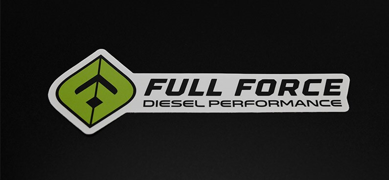 Full Force Diesel Simple White Sticker