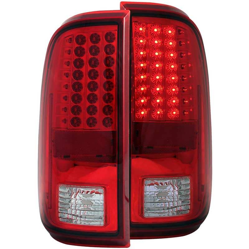 6.4|6.7 Powerstroke Red/Clear LED Tail Lights | Anzo 311050
