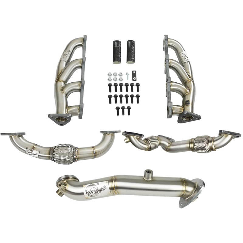 AFE Twisted Steel Headers With Up-Pipes & Down-Pipe - LML Duramax 2011-2015