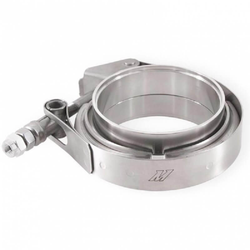 Universal Aluminum 3" V-Band Clamp With Flange | Mishimoto MMCLAMP-VA-3